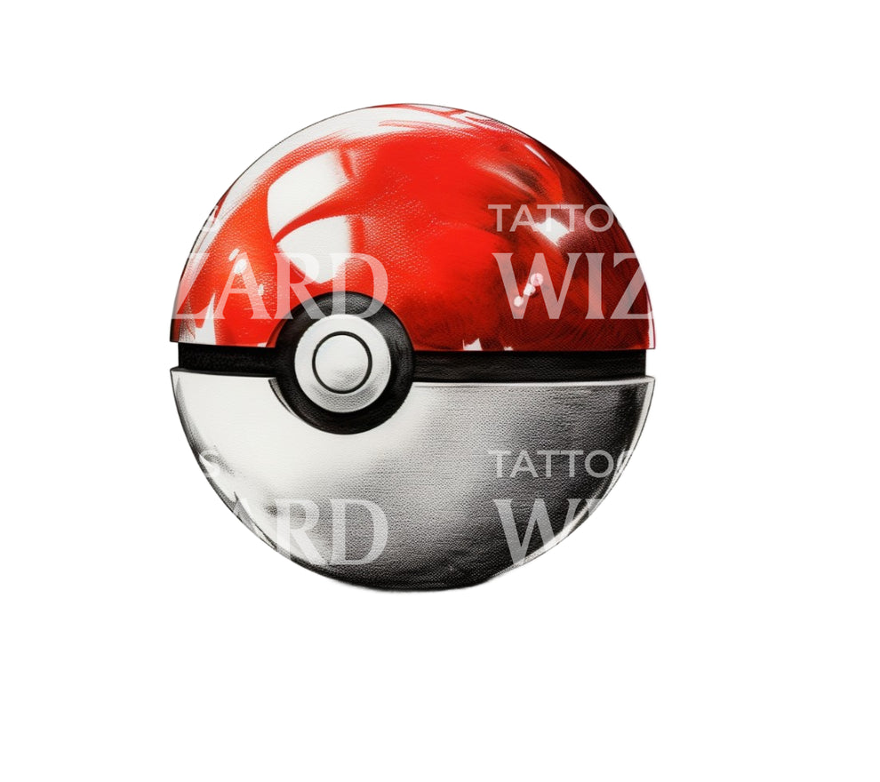Pokeball Realist Drawing Tattoo Idea – Tattoos Wizard Designs