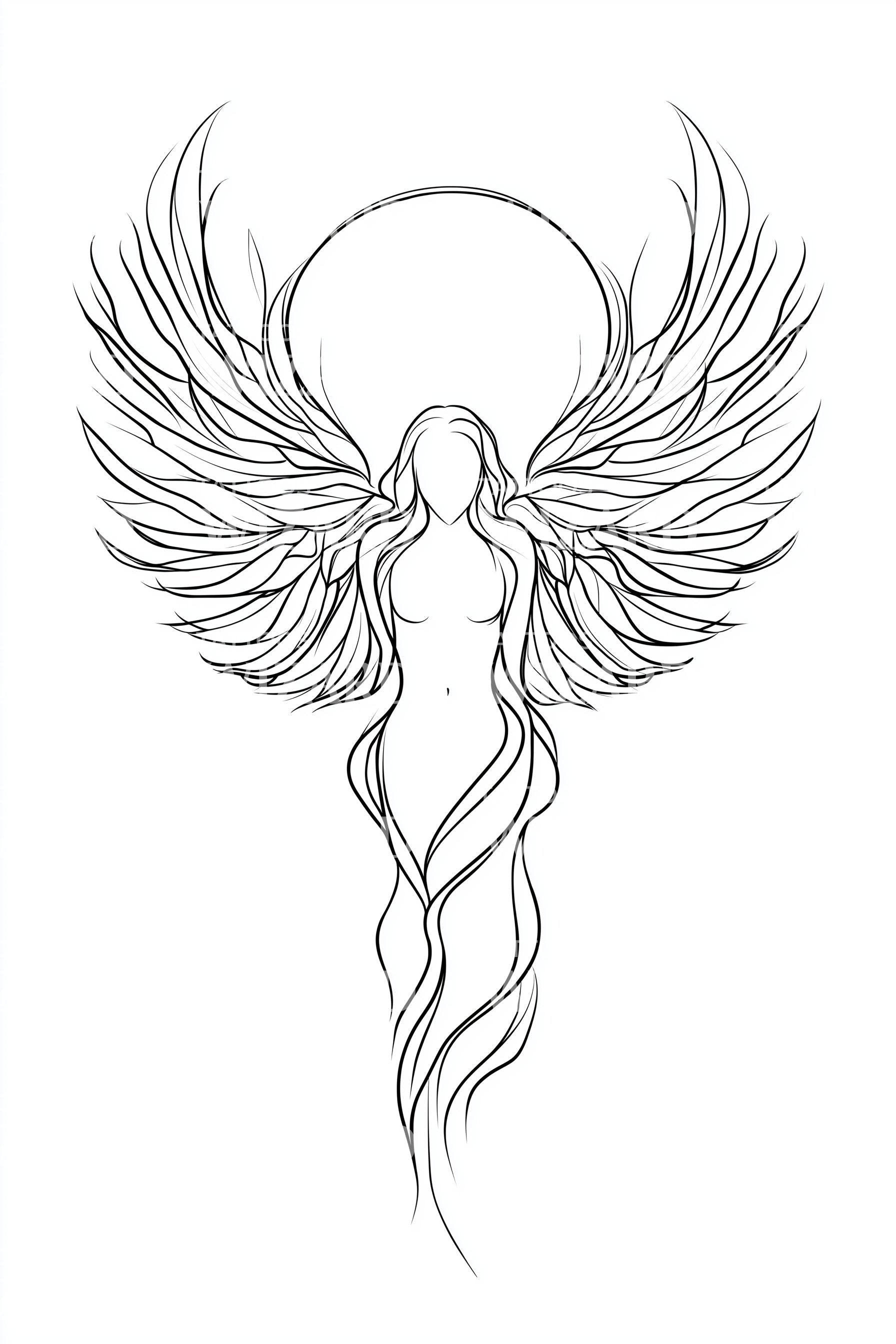 Radiant Halo Angel Tattoo Design – Tattoos Wizard Designs