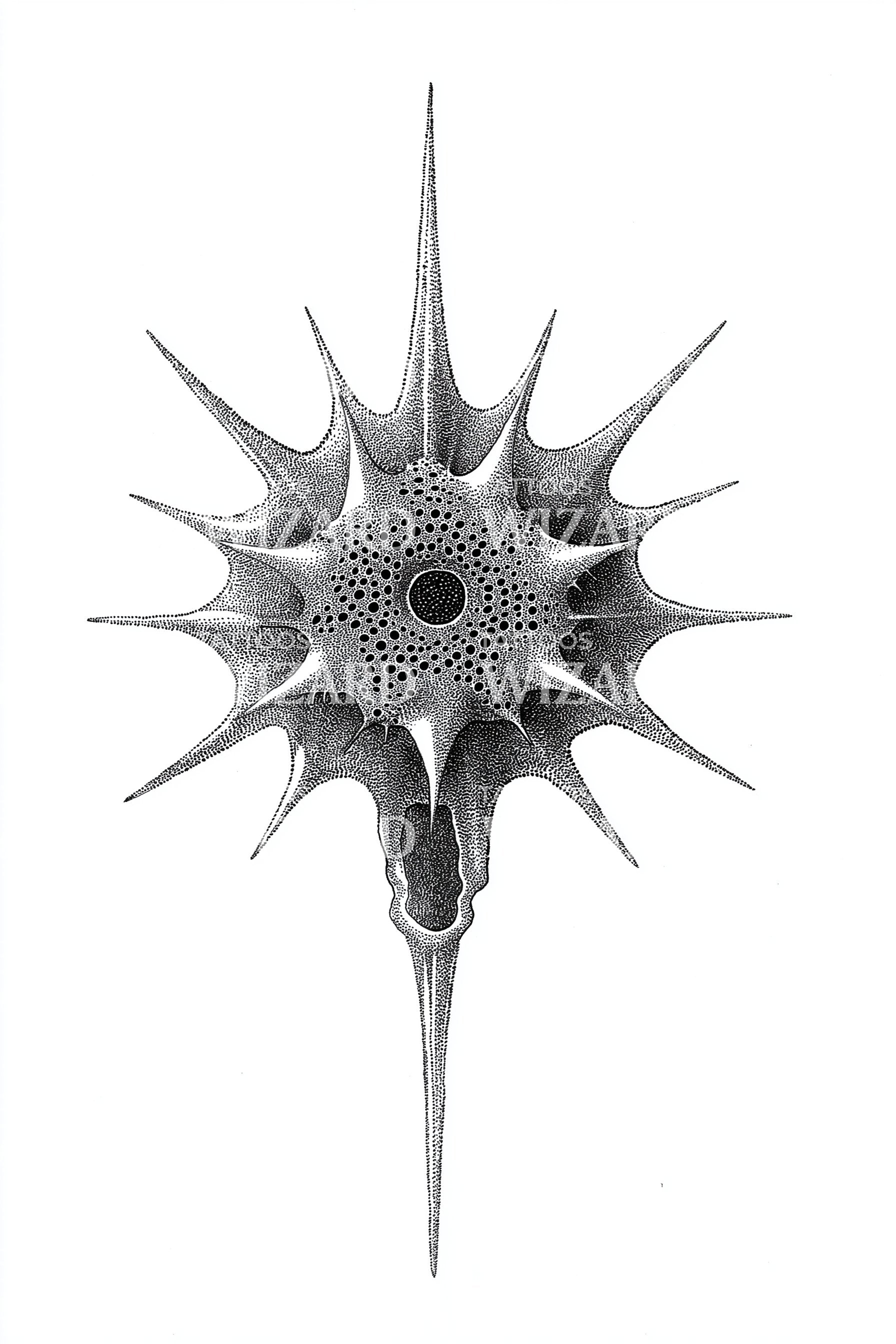 Radiolarian Star Tattoo Design – Tattoos Wizard Designs
