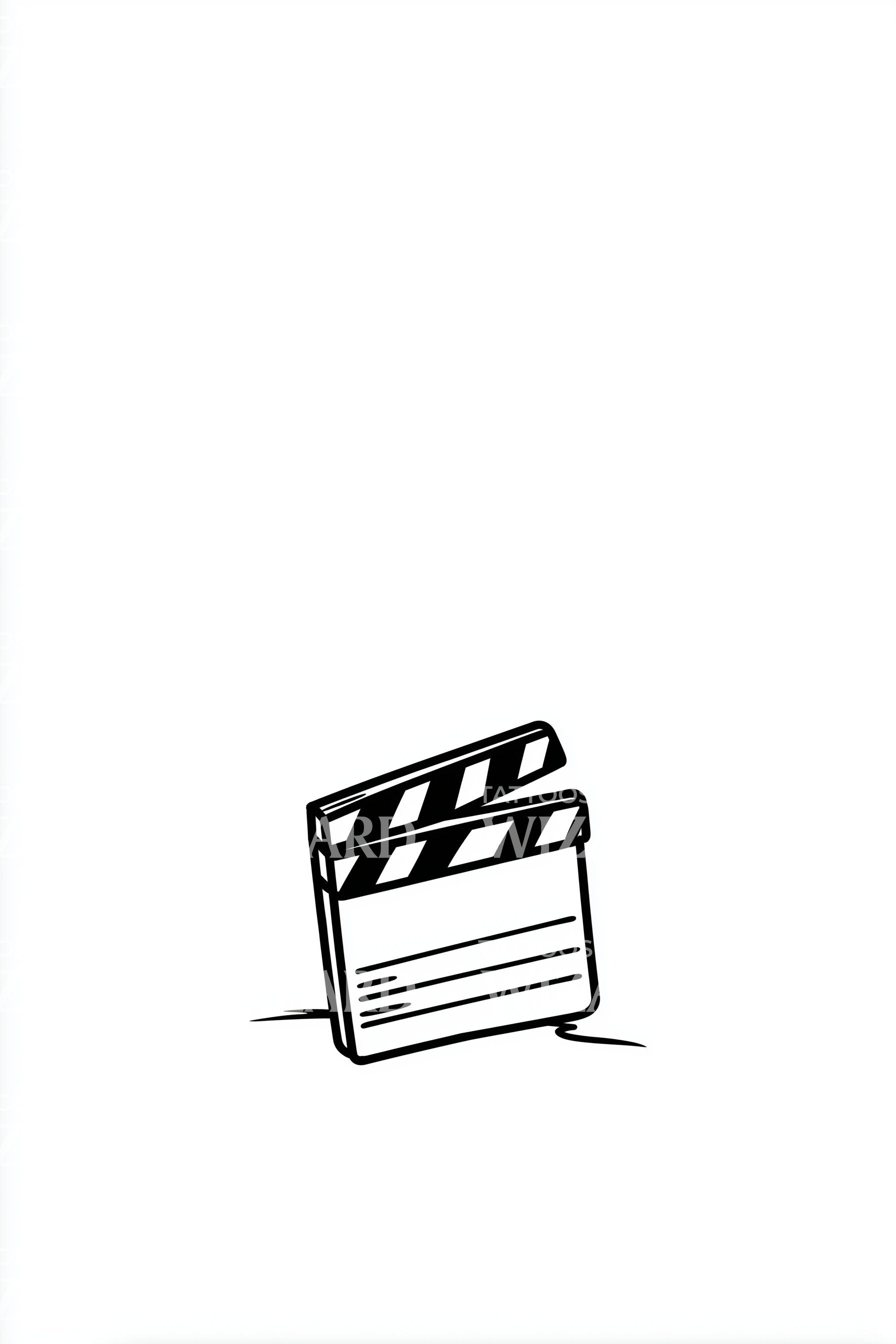 Retro Red Clapper Tattoo Illustration – Tattoos Wizard Designs