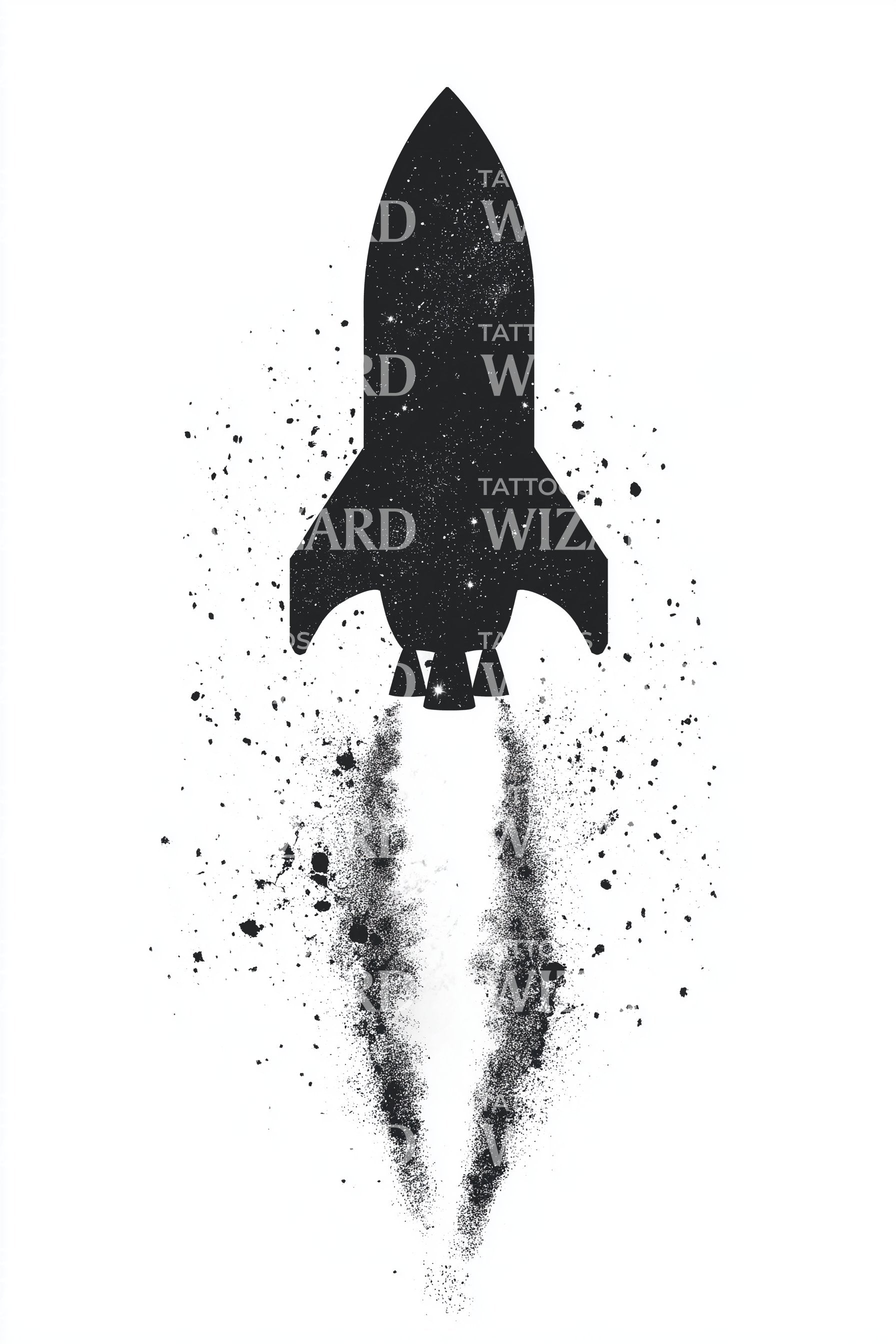Rocket Launch Trail Tattoo Design – Tattoos Wizard Designs