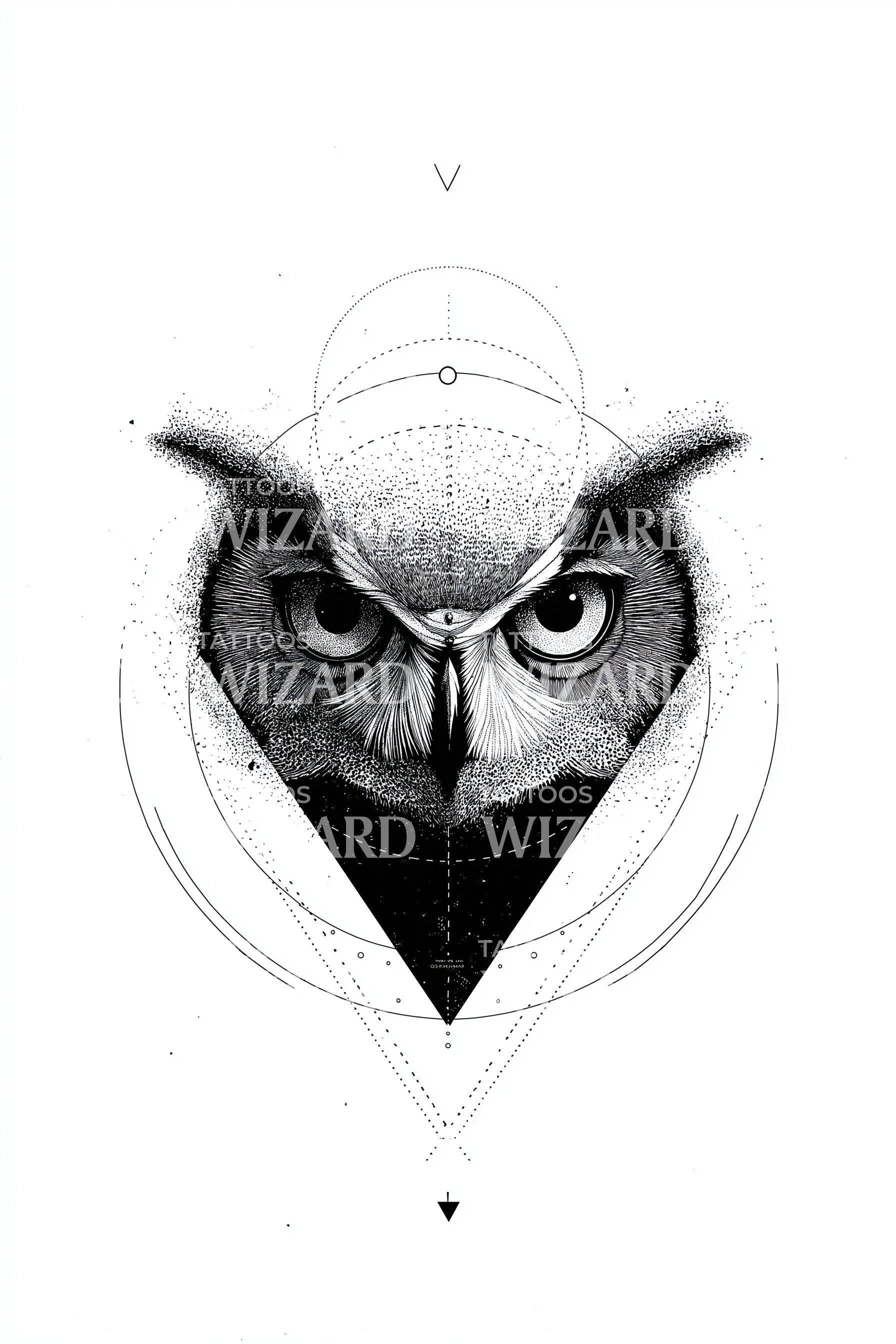 Sacred Geometry Owl Tattoo Design – Tattoos Wizard Designs