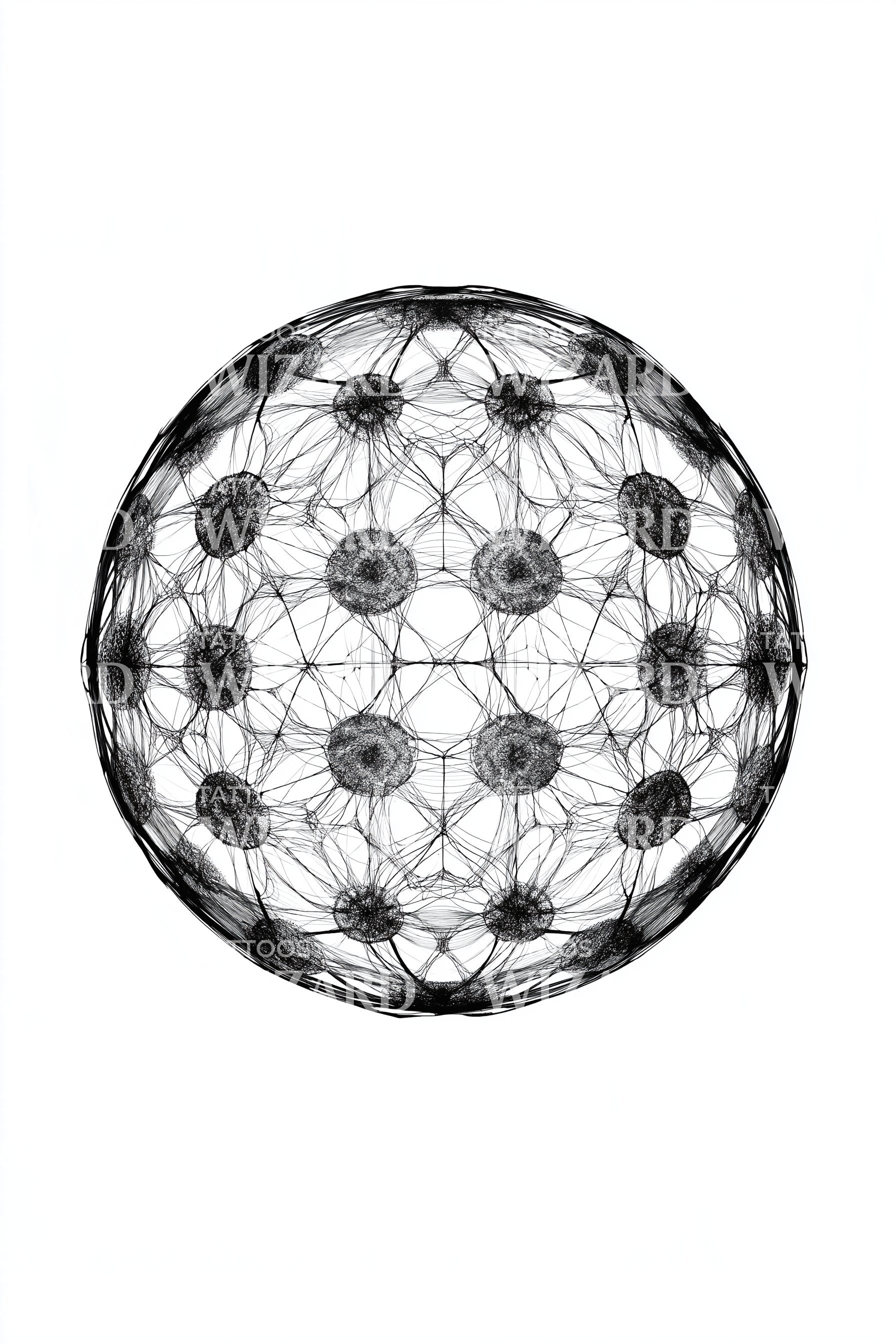Sacred Geometry Spore Sphere Tattoo Design – Tattoos Wizard Designs