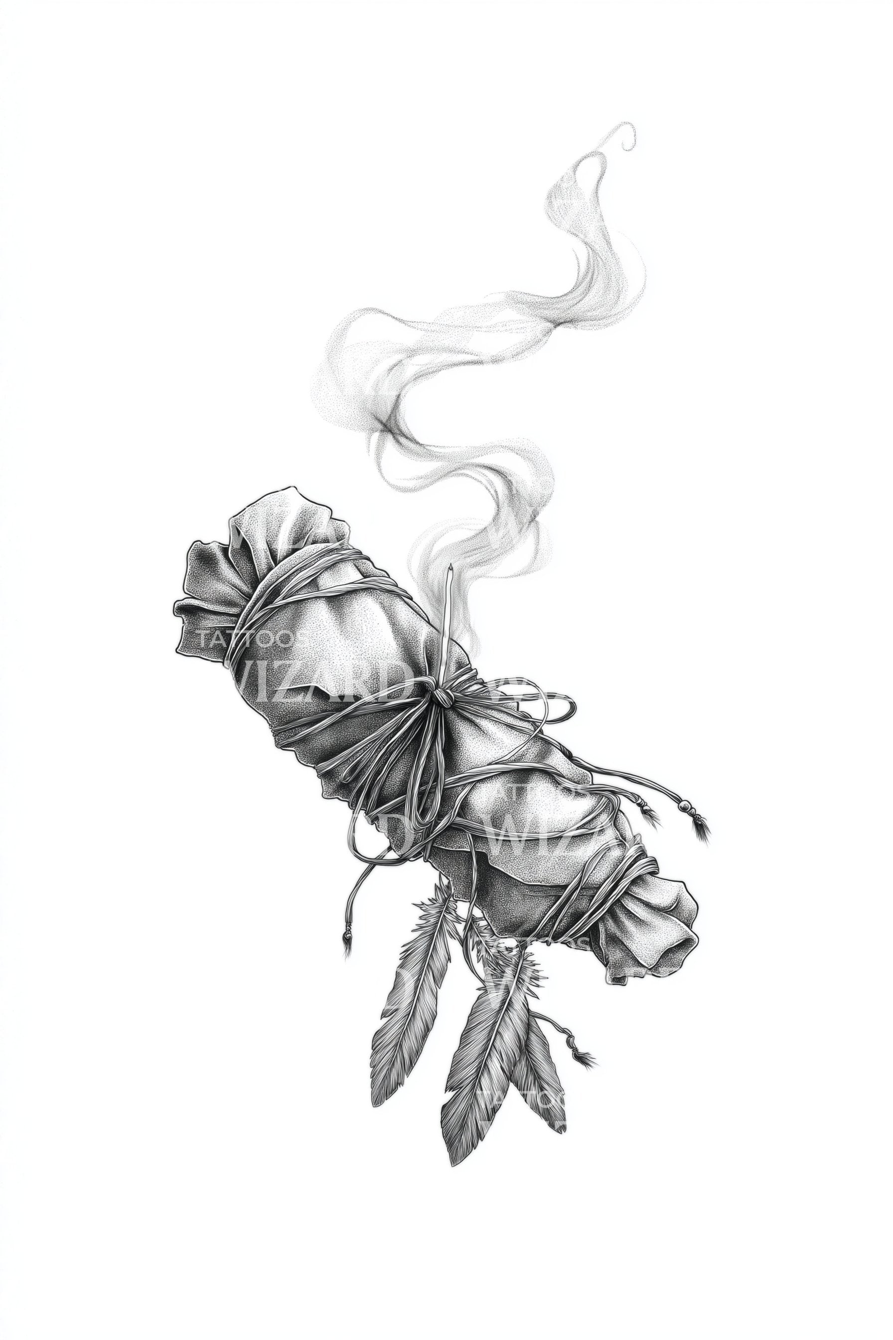 Sacred Sage Bundle Tattoo Idea – Tattoos Wizard Designs