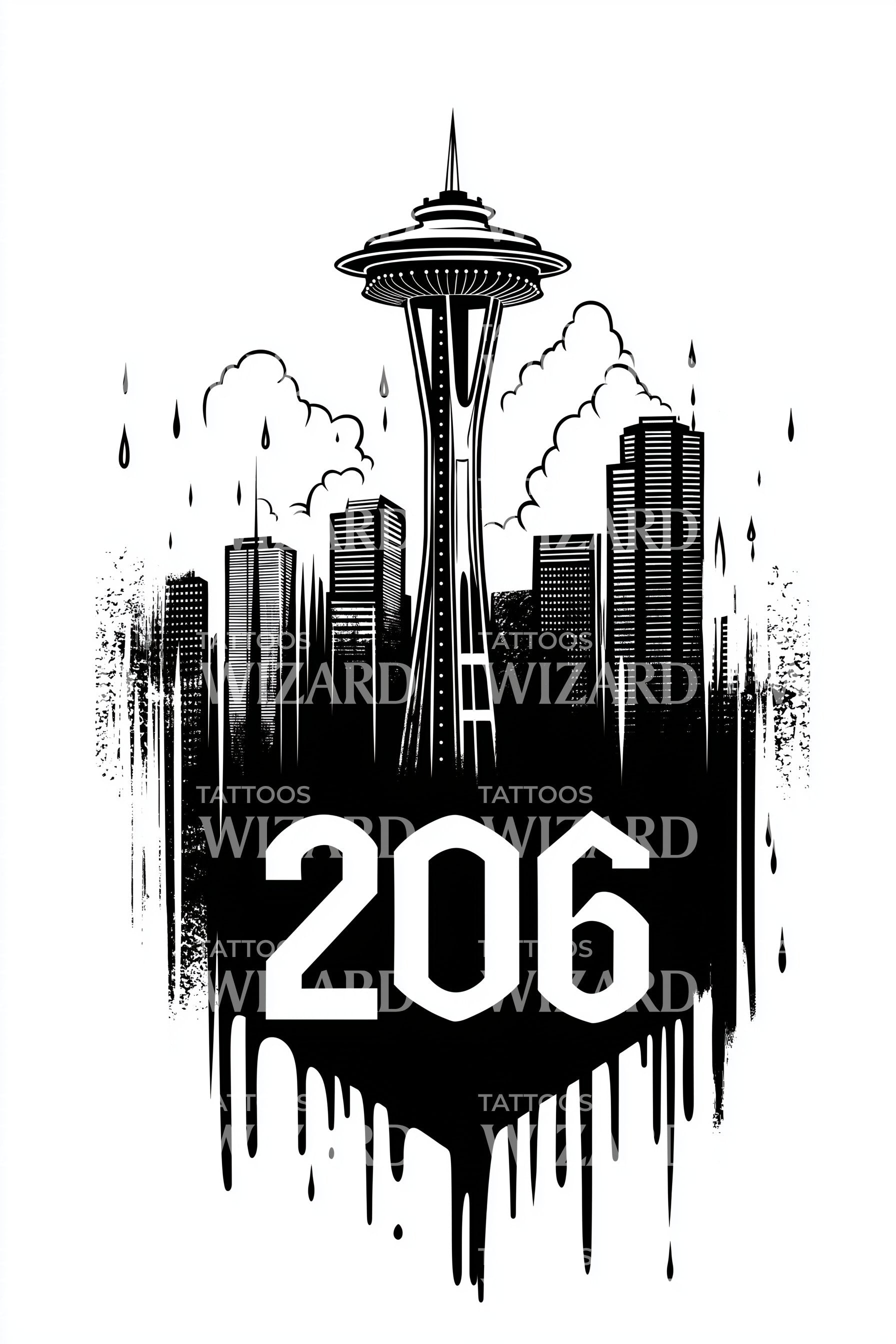 Seattle Skyline Tattoo