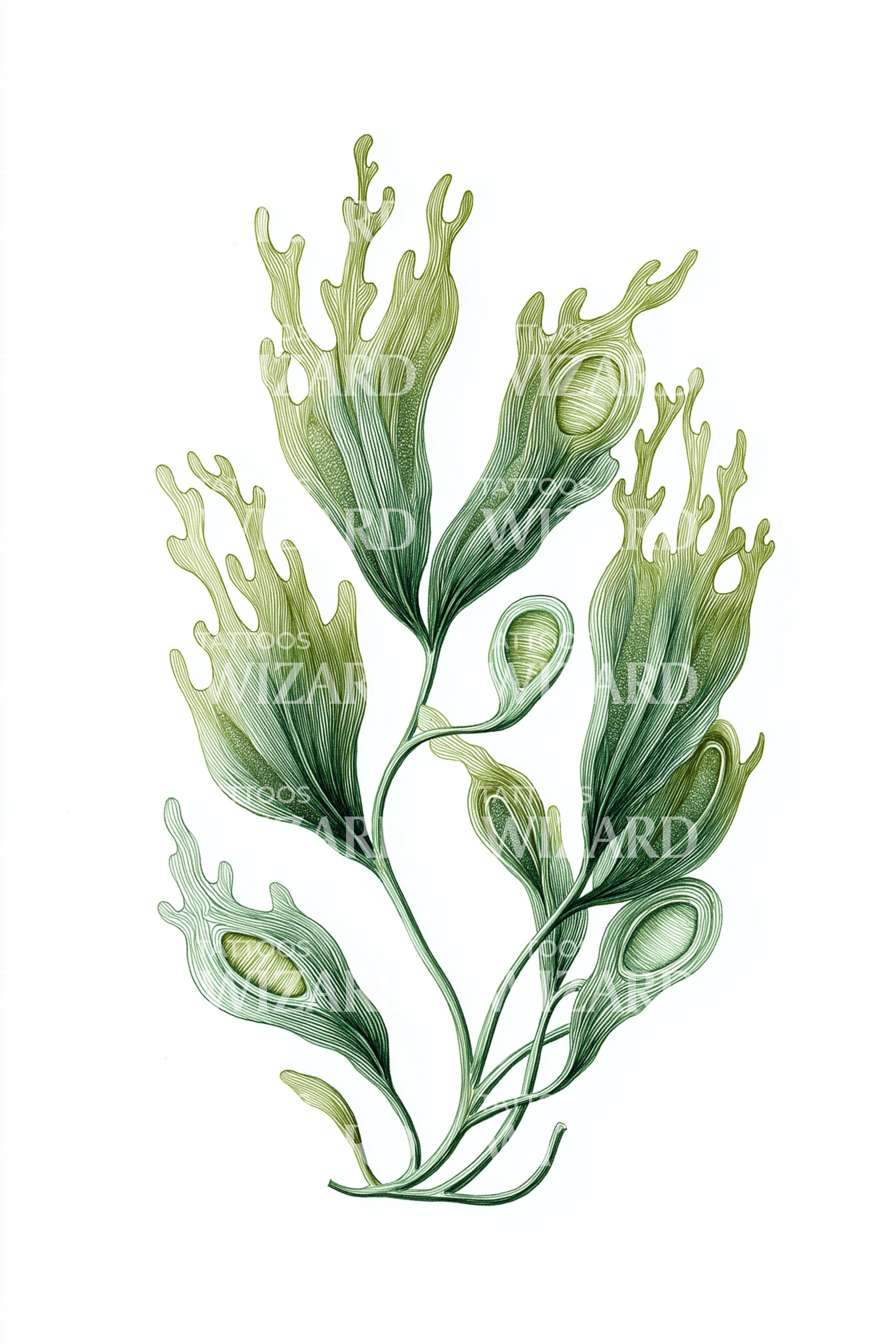 Seaweed Sprig Tattoo Design – Tattoos Wizard Designs