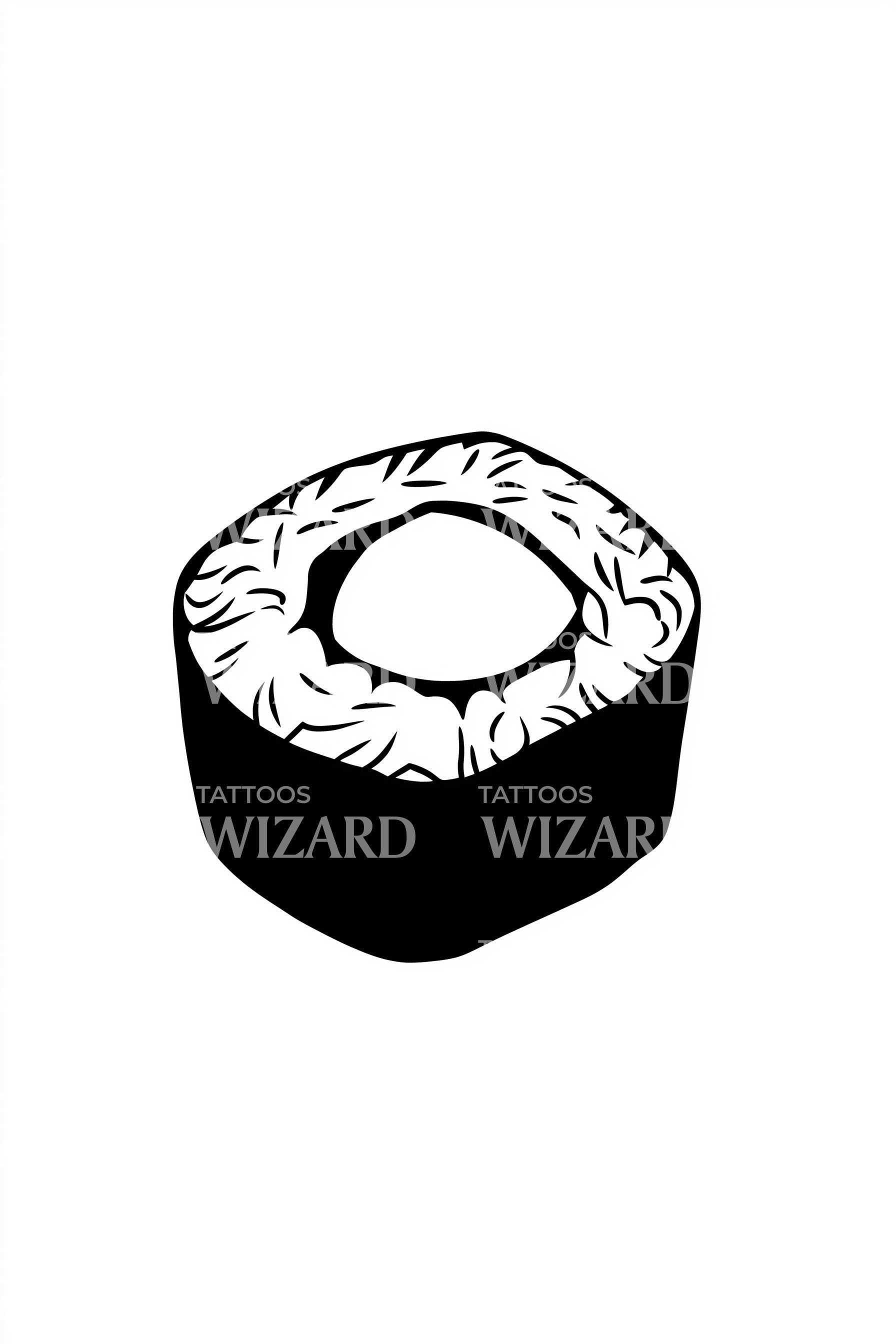 Simple Maki Sushi Tattoo Idea – Tattoos Wizard Designs