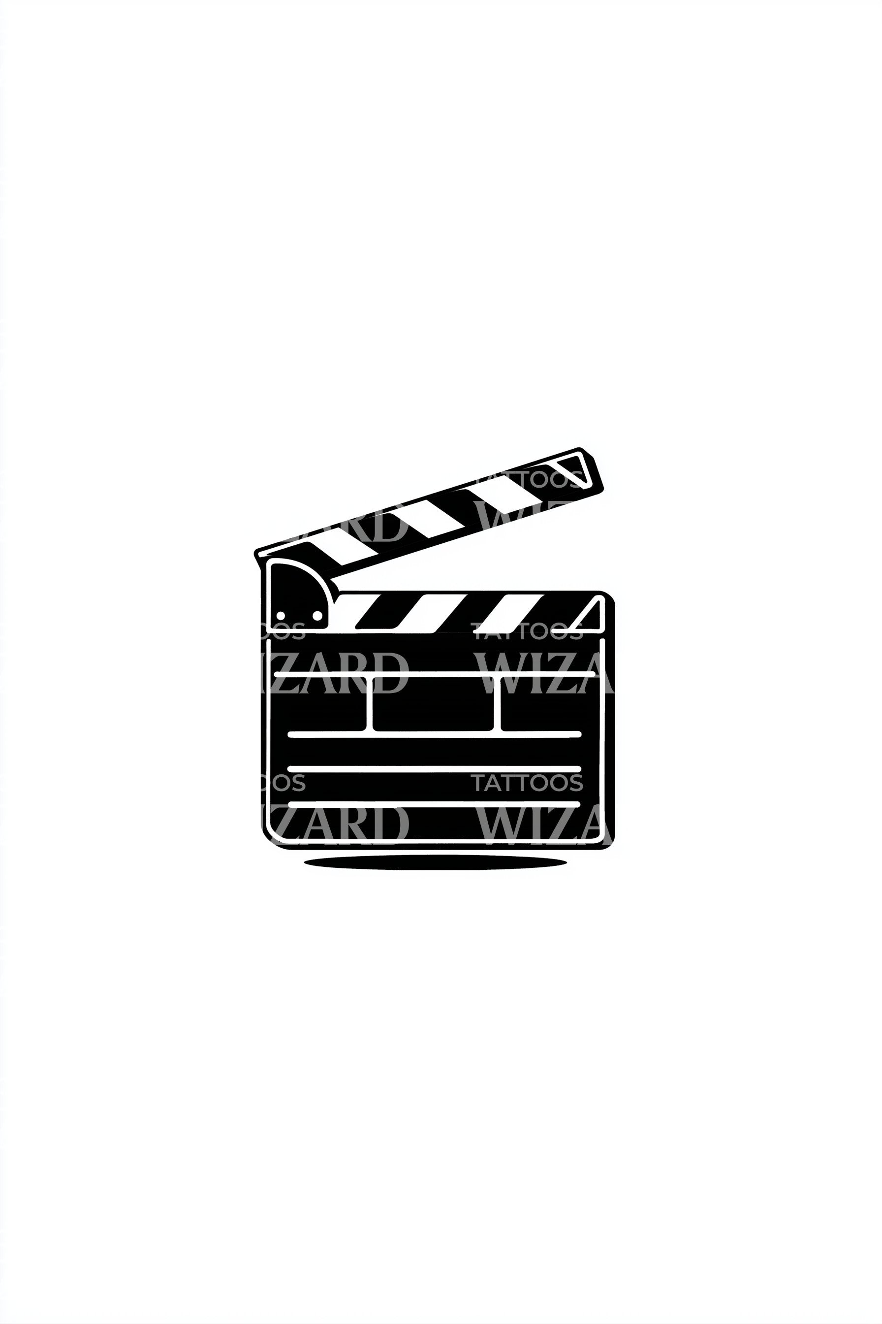 Sketchy Open Clapper Tattoo Design – Tattoos Wizard Designs