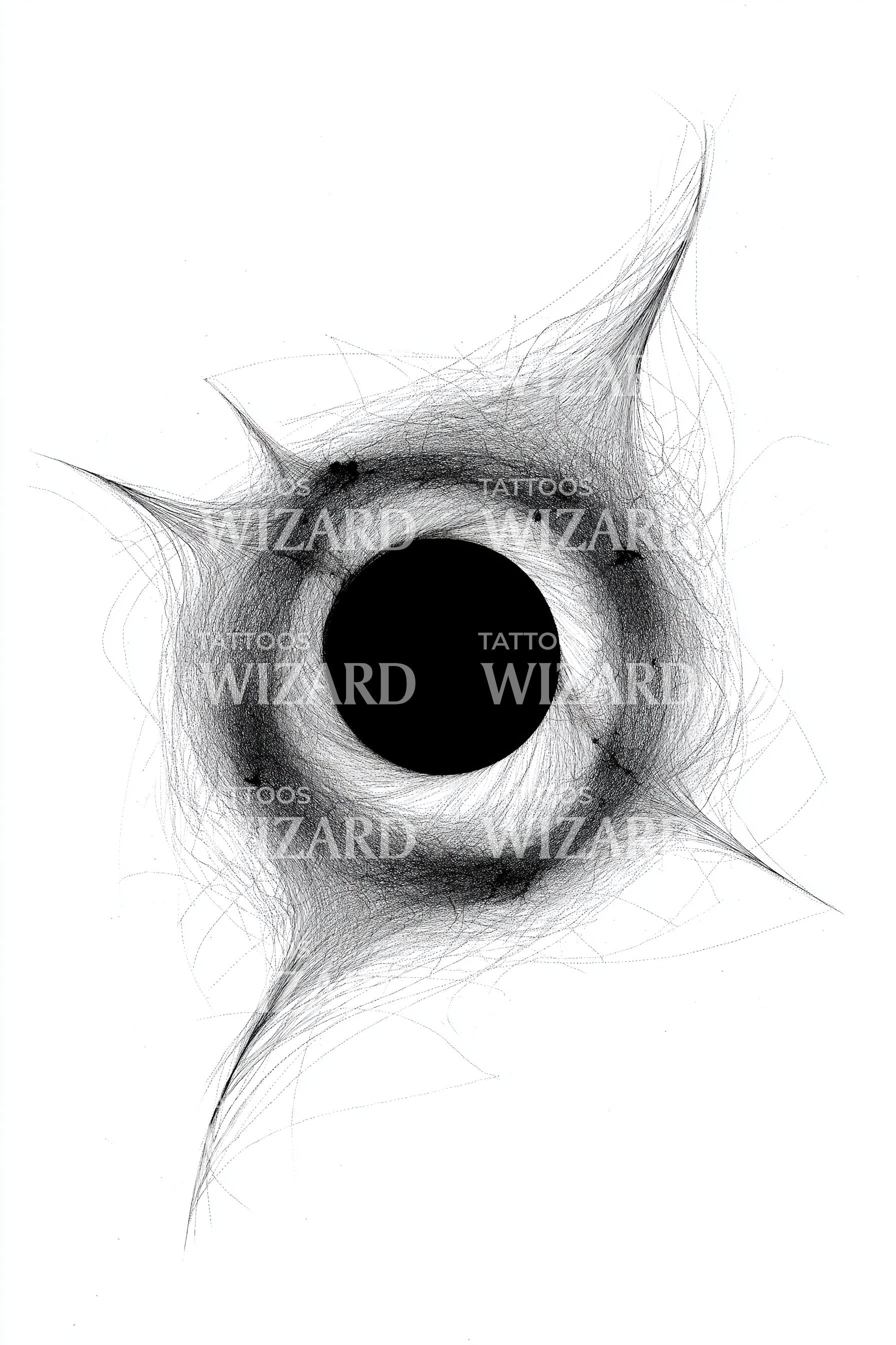 Smoky Void Core Tattoo Design – Tattoos Wizard Designs