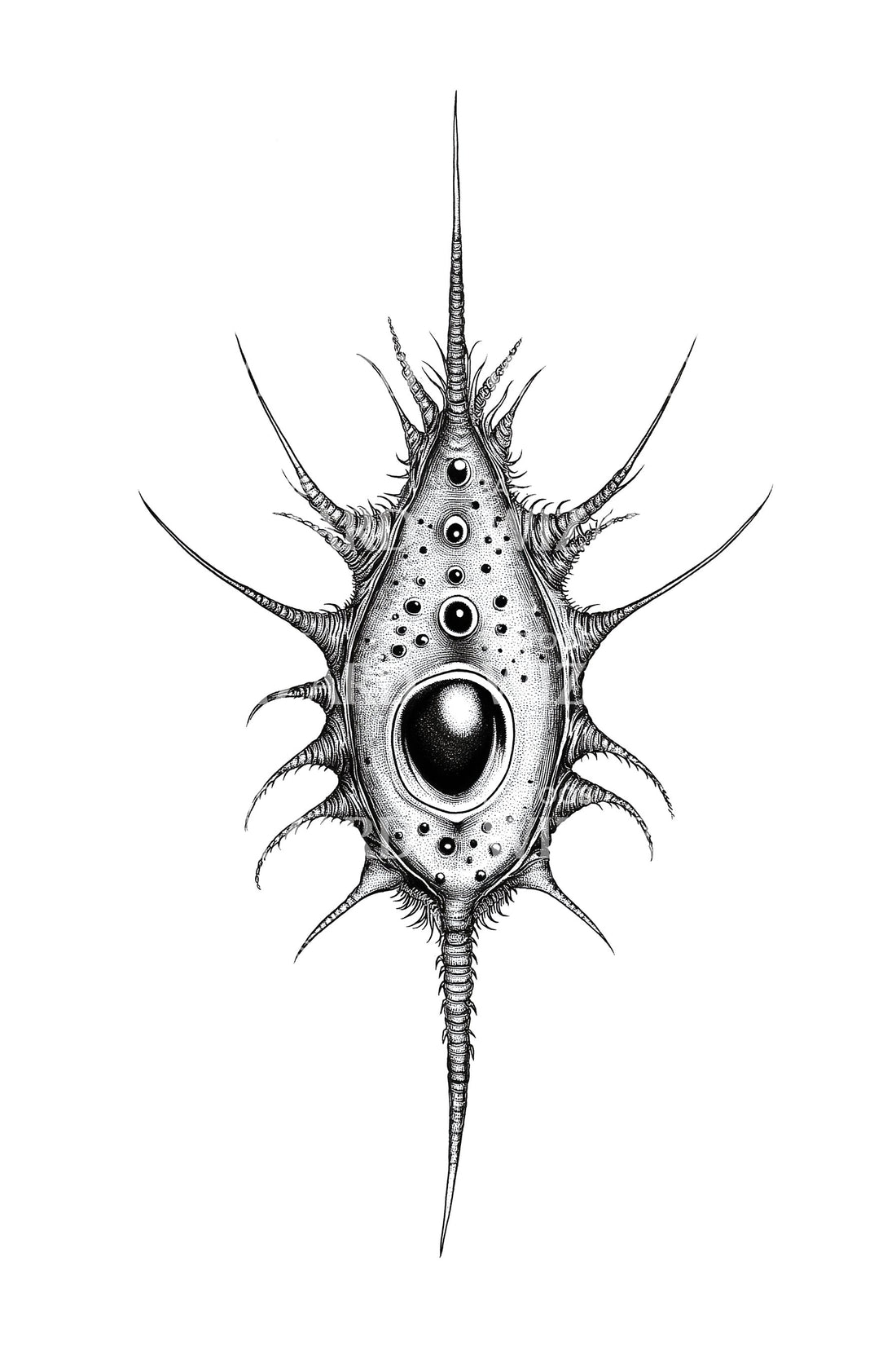 Spiny Radiolarian Eye Tattoo Design – Tattoos Wizard Designs