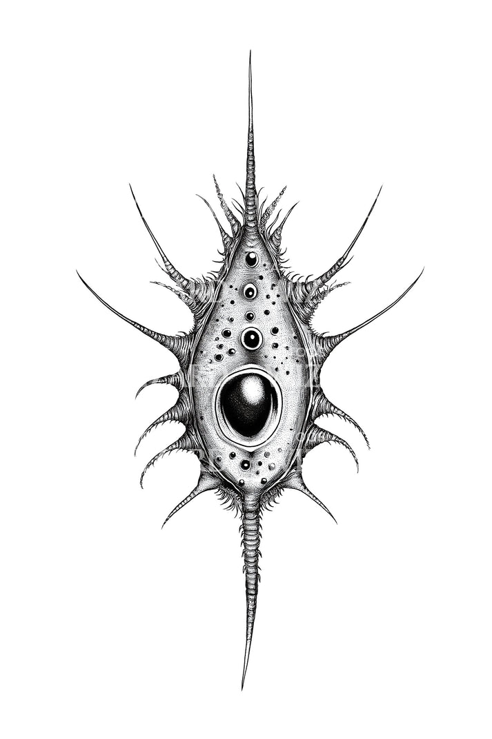 Spiny Radiolarian Eye Tattoo Design – Tattoos Wizard Designs