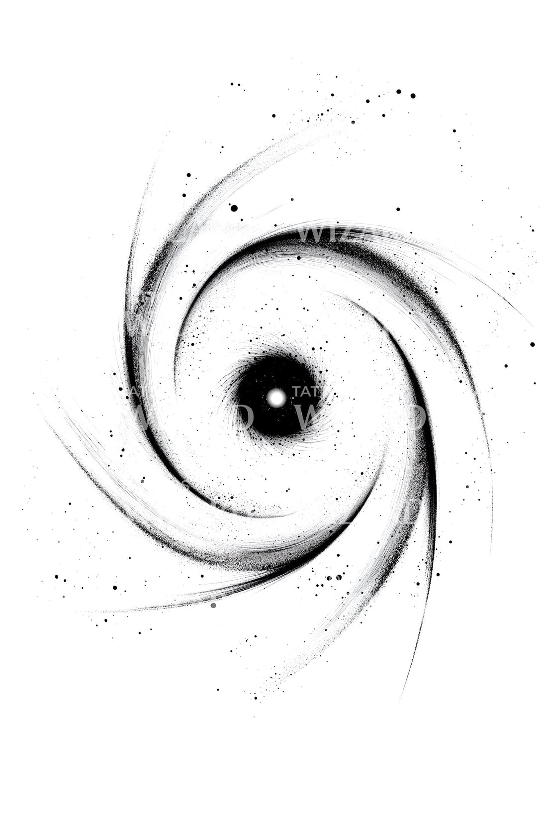Spiral Galaxy Vortex Core Tattoo Design – Tattoos Wizard Designs