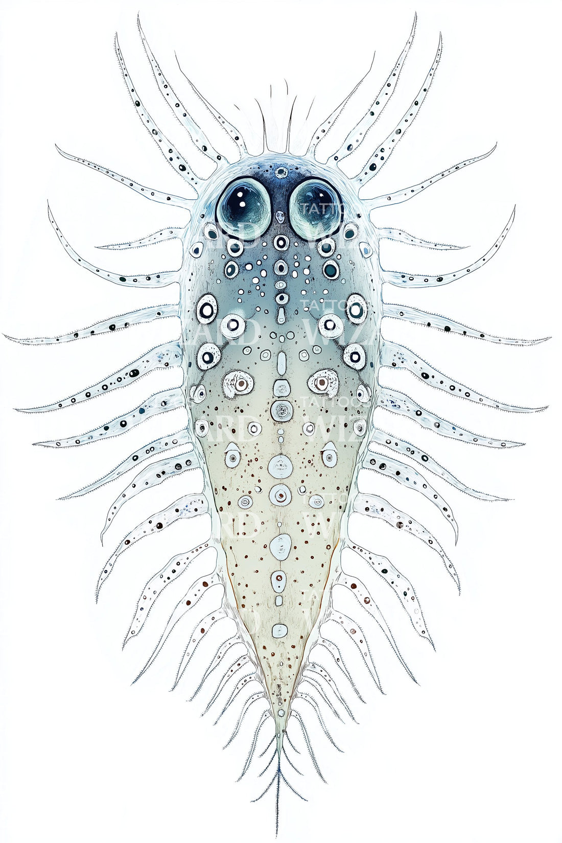 Spotted Plankton Spirit Tattoo Illustration – Tattoos Wizard Designs