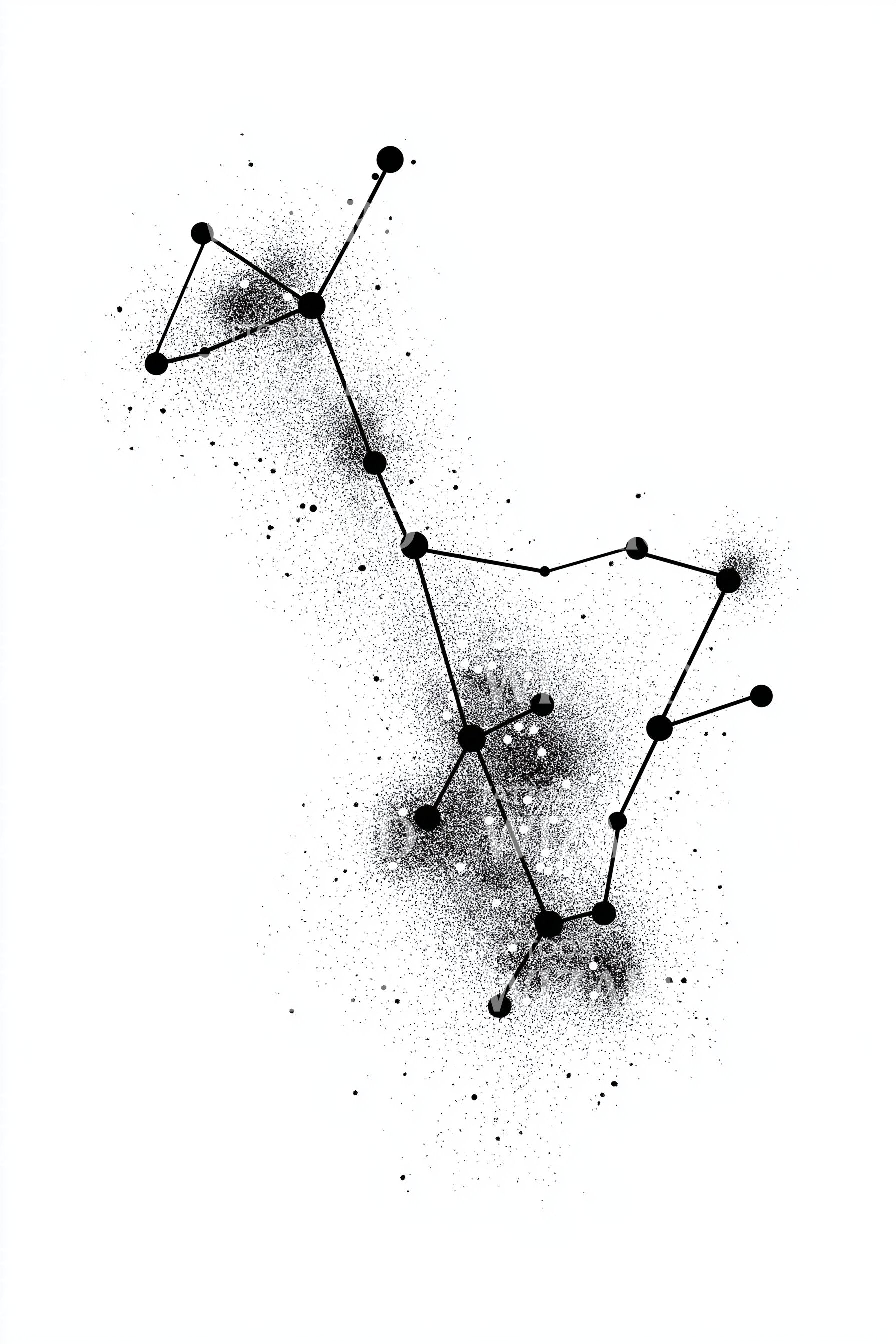 Star Map Constellation Tattoo Idea – Tattoos Wizard Designs