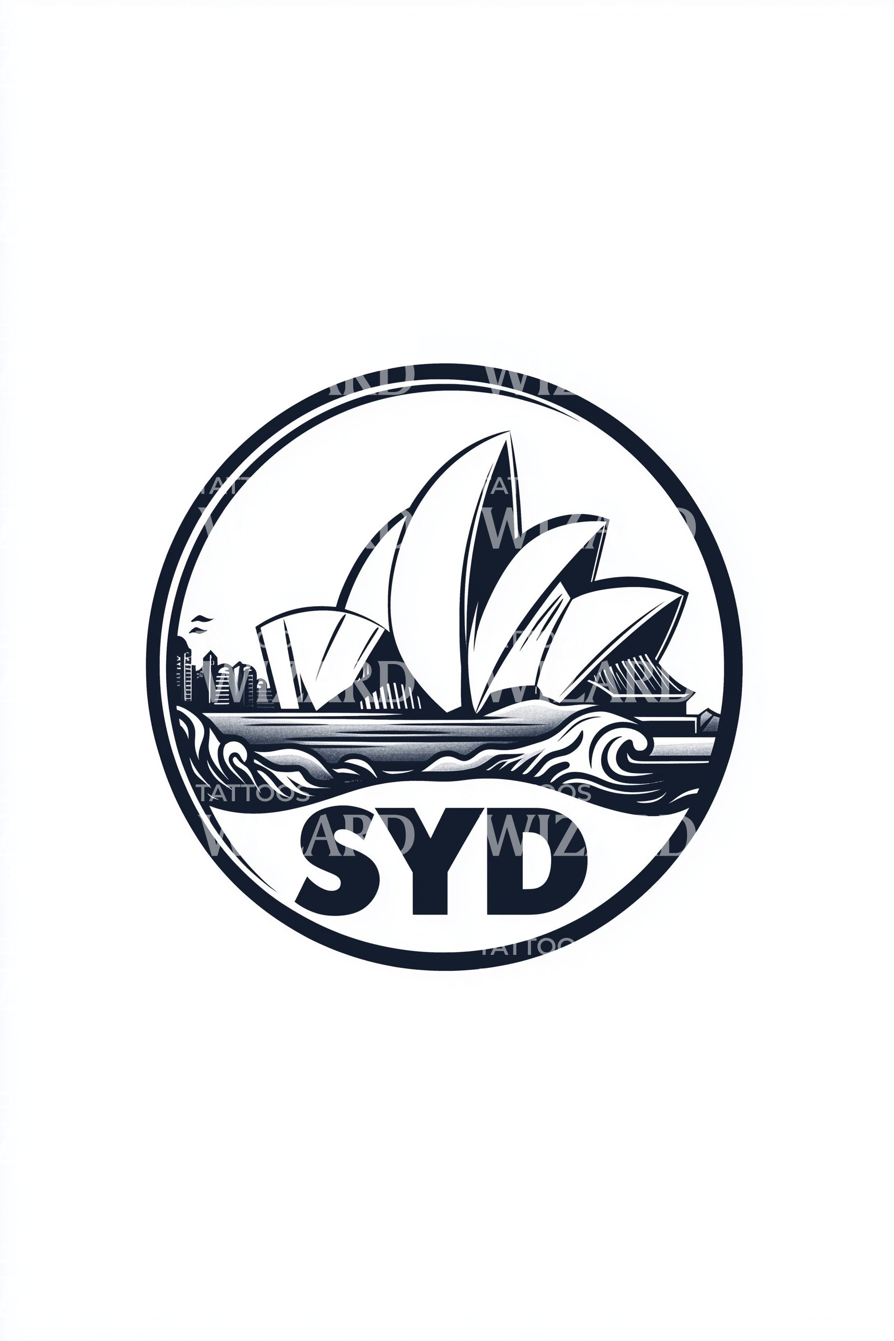 SYD Sydney Opera Tattoo Design – Tattoos Wizard Designs