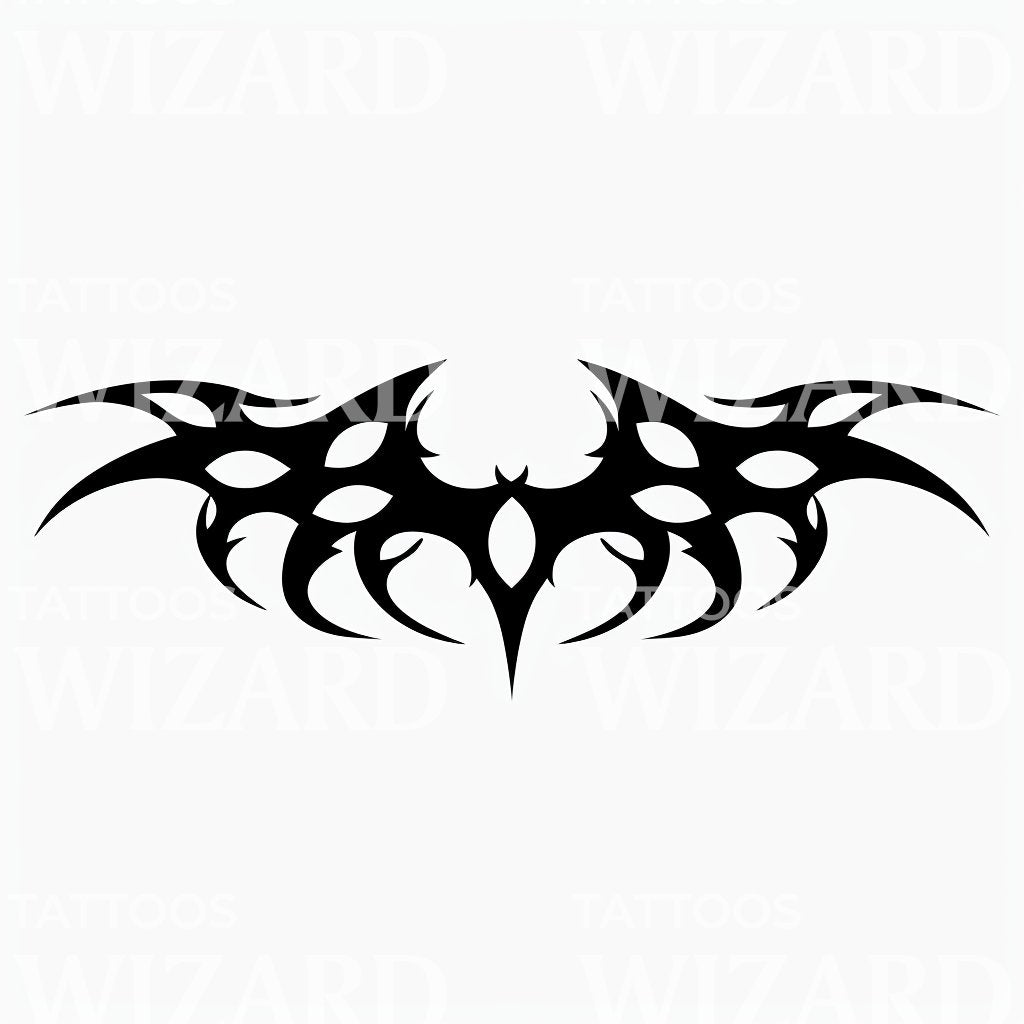 Symmetrical Flame Tribal Tattoo Design – Tattoos Wizard Designs