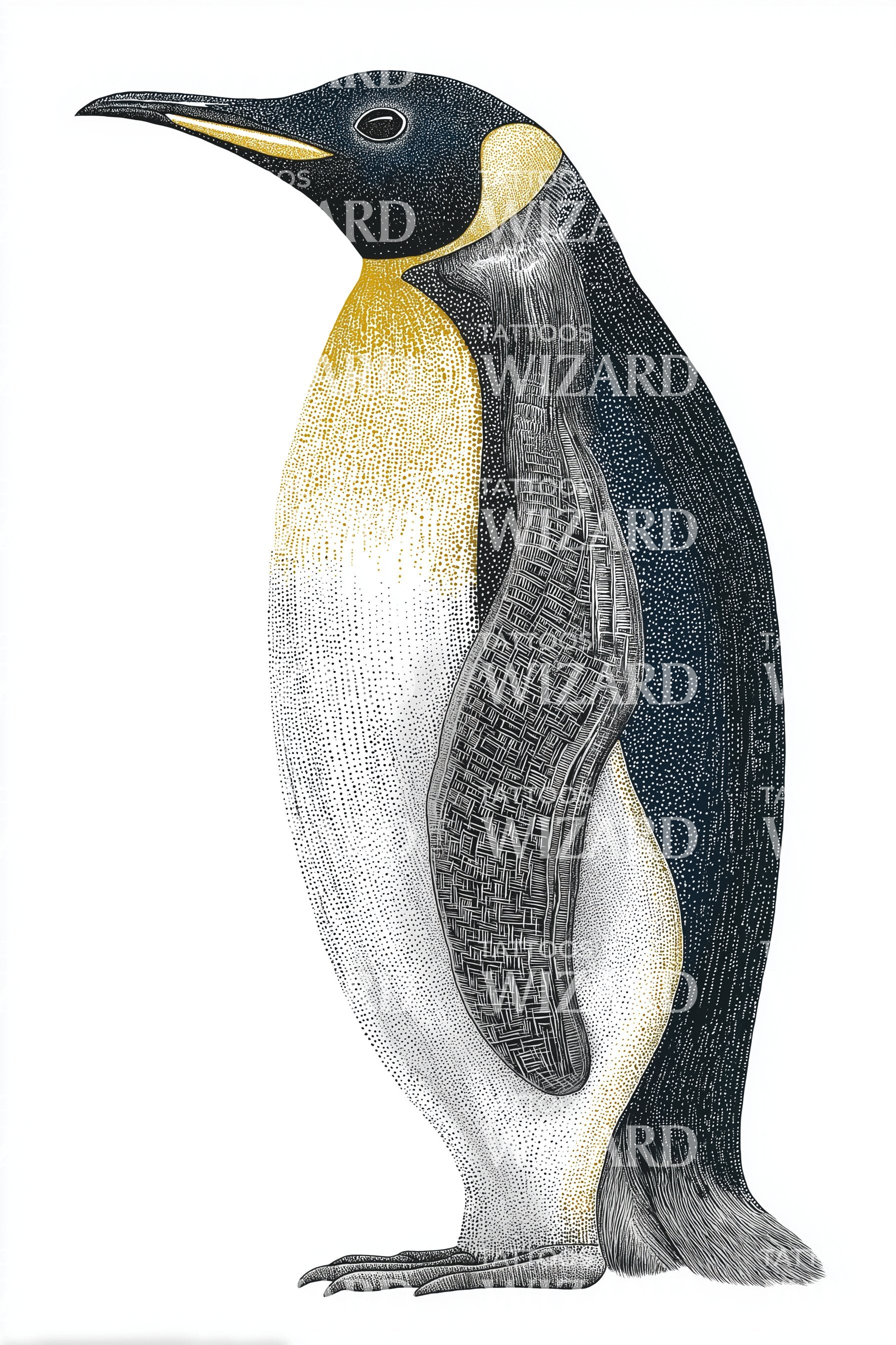 Tall Penguin Silhouette Tattoo Design – Tattoos Wizard Designs