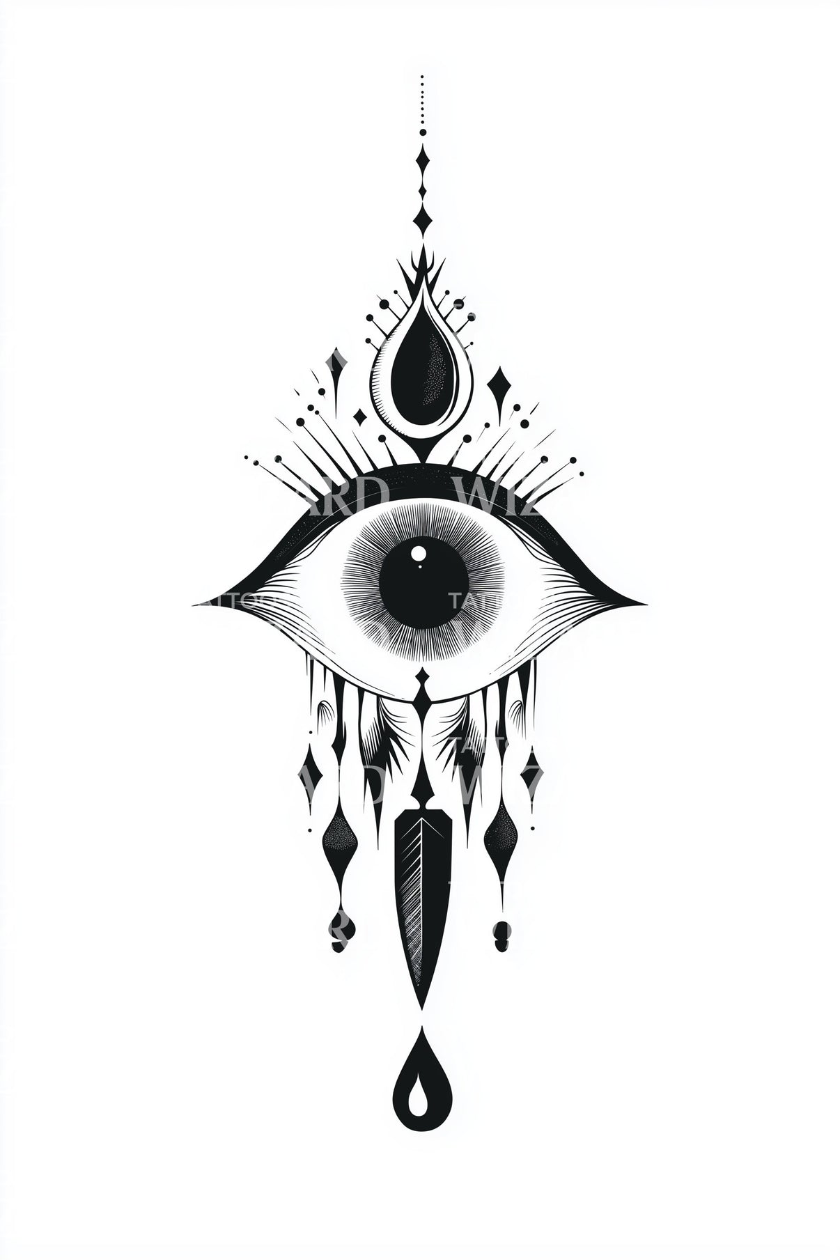 Tear Drop Eye Sigil Tattoo Design – Tattoos Wizard Designs