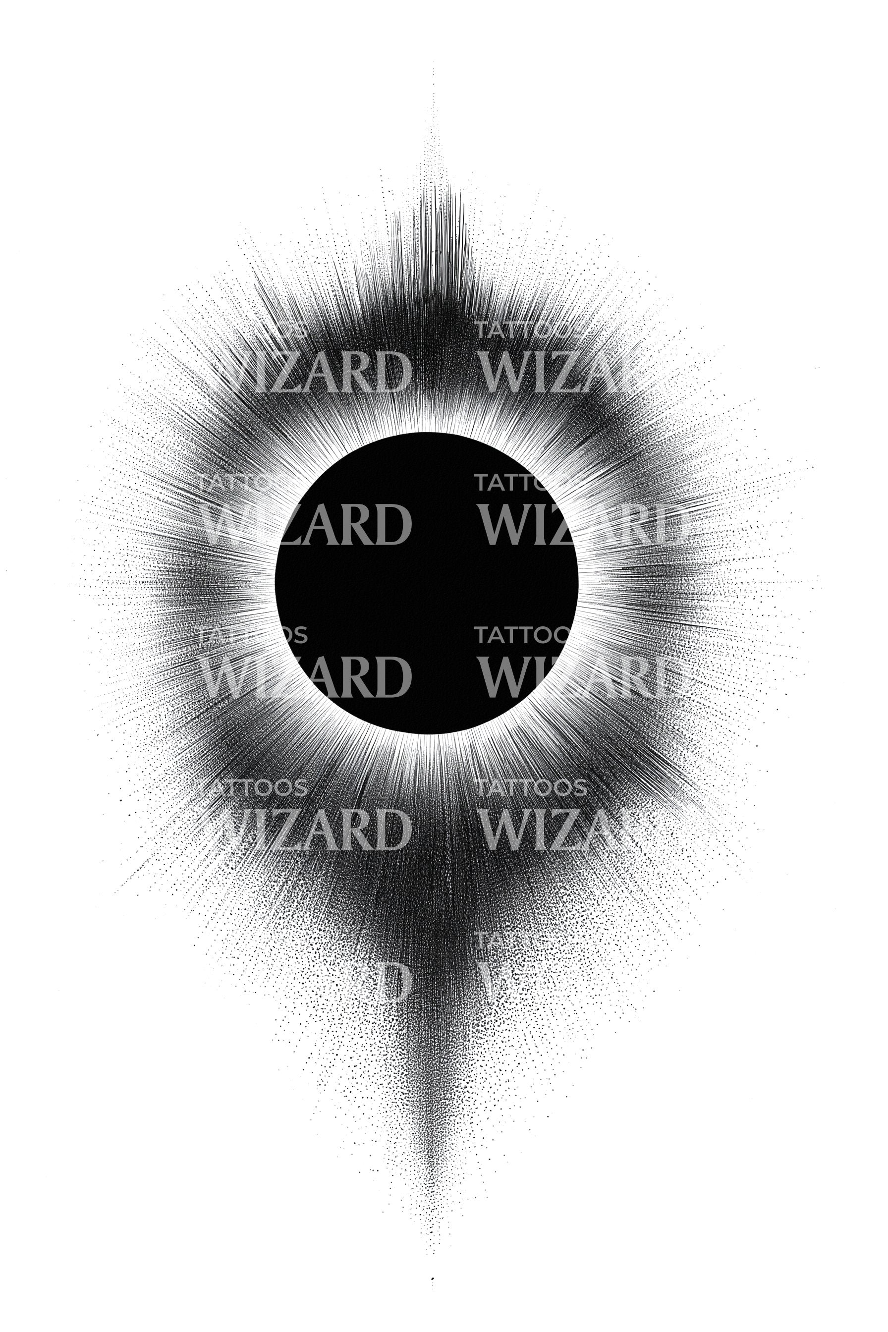 Teardrop Eclipse Shadow Tattoo Design – Tattoos Wizard Designs