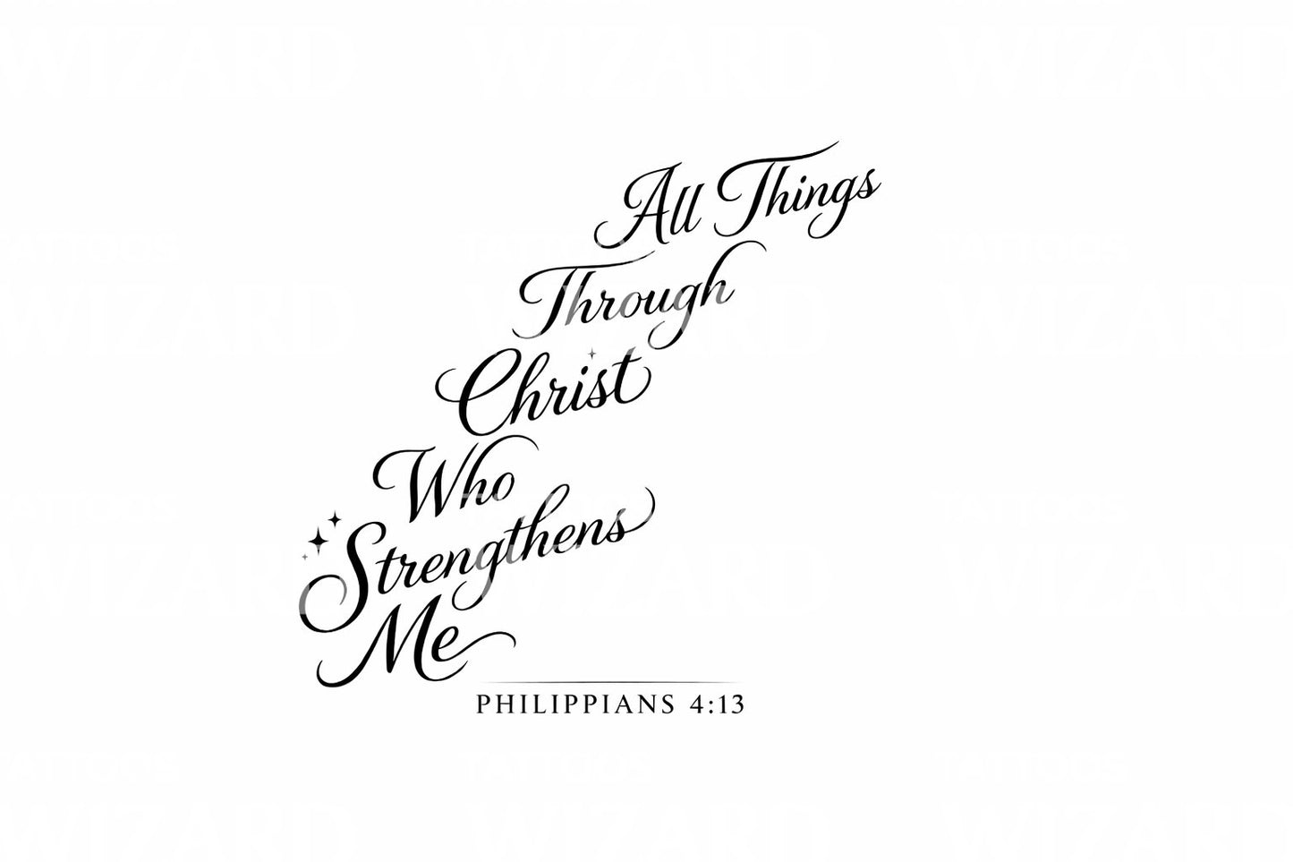 Vertical Stacked Faith Tattoo Idea – Tattoos Wizard Designs