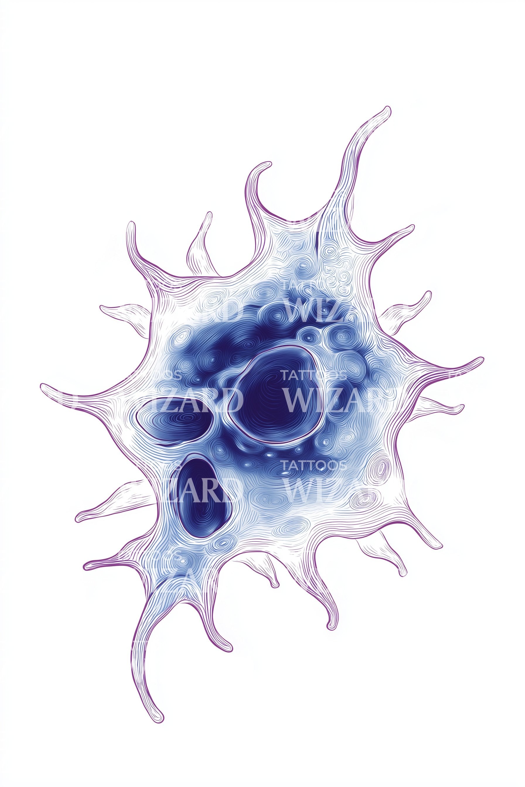 Violet Plasma Cell Tattoo Design – Tattoos Wizard Designs