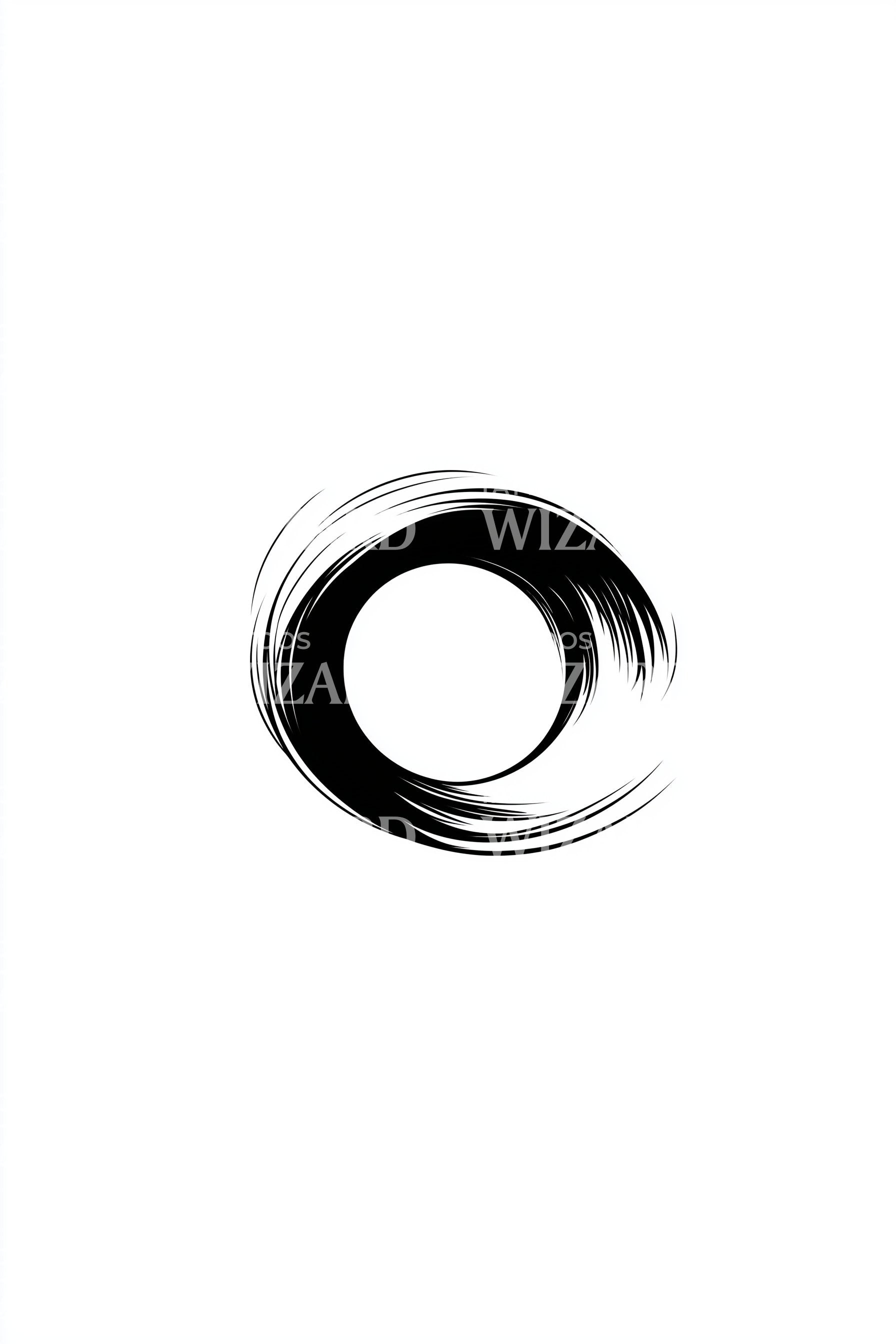 Zen Enso Brush Tattoo Idea – Tattoos Wizard Designs